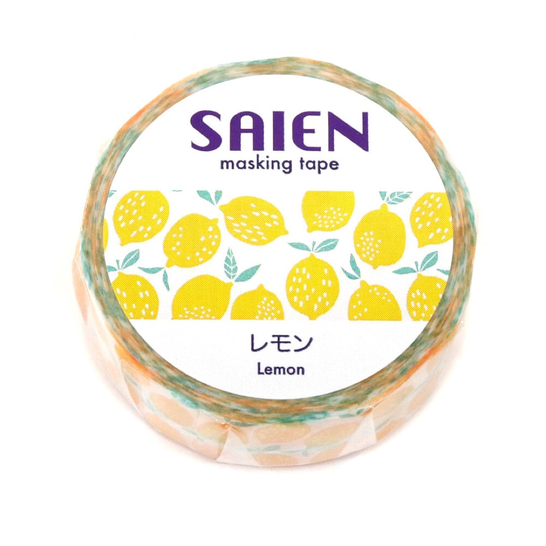 Yellow Lemon Washi Tape Saien Kamiiso Sansyo Japanese | Shop cutetape USA