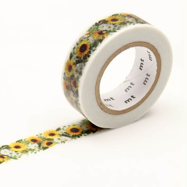 mt Sunflower Washi Tape Floral Japanese Yellow Sunflowers | Shop ...